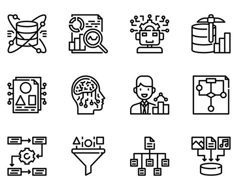 data science outline icon and symbol for website application 4724739