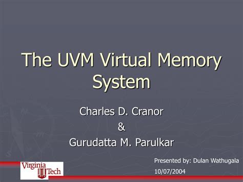 Ppt Uvm Virtual Memory System Data Structures And Performance