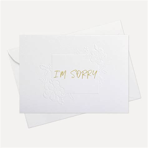 Elegant Im Sorry Greeting Card Perfect For Heartfelt Apologies
