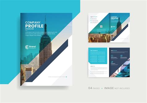 Premium Vector Company Profile Brochure Template Layout Blue Color Shape Multipage Brochure