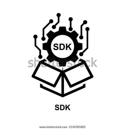 Sdk Icon Isolated On White Background Stock Vector Royalty Free