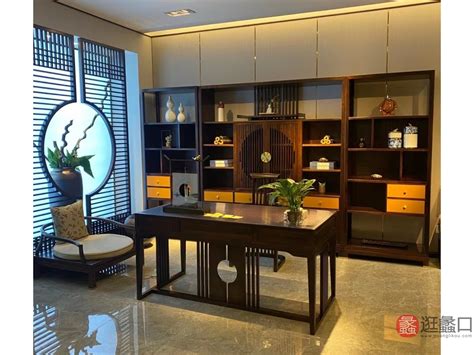 凯琦森匠境书房新中式实木书桌椅书柜书架展示架金檀木jiangjing005 逛蠡口