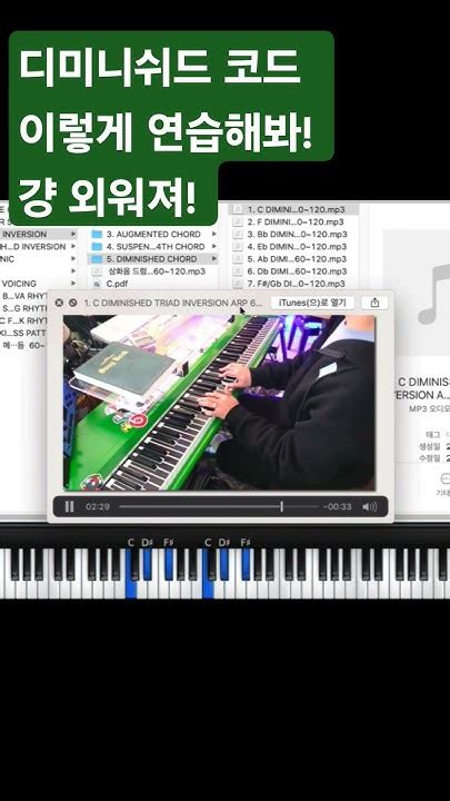 난 디미니쉬드 코드 이렇게 쉽게 외워 기본의기본 Youtube