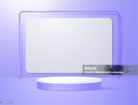 제품 프레젠테이션을 위한 연단이 있는 3d 배경 기하학적 장면 보라색에 대한 스톡 벡터 아트 및 기타 이미지 보라색 커튼