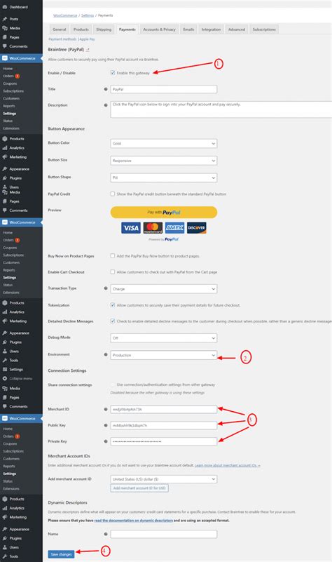 How To Setup Paypal Powered By Braintree In Woocommerce