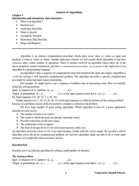 Introduction And Elementary Data Structures Analysis Of Algorithms Download Free Pdf
