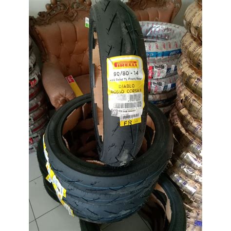 Jual BAN PIRELLI 90 80 14 DIABLO ROSSO CORSA II 2 SOFT COMPOUND BAN