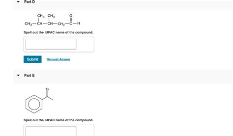 Solved Write The IUPAC Name For Each Of The Following Chegg Com