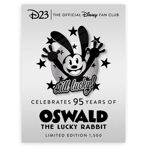 D23 Exclusive Oswald The Lucky Rabbit 95th Anniversary Pin Limited