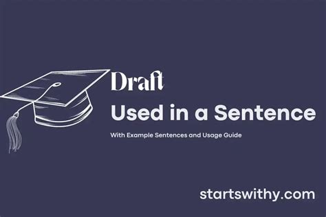 Draft In A Sentence Examples 21 Ways To Use Draft