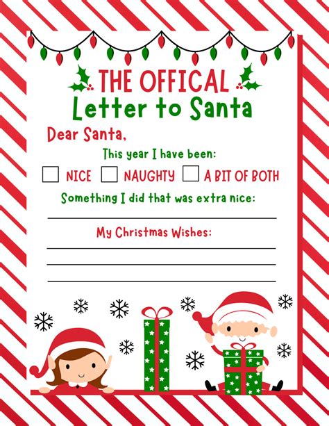 Free Santa Letter Printable Templates