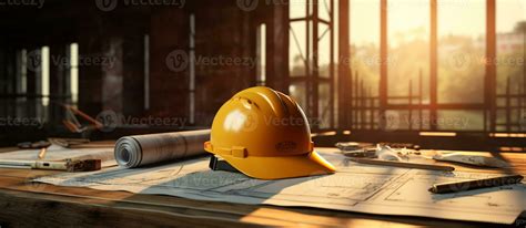 Construction Helmet On The Wall AI Generated Stock Photo At Vecteezy