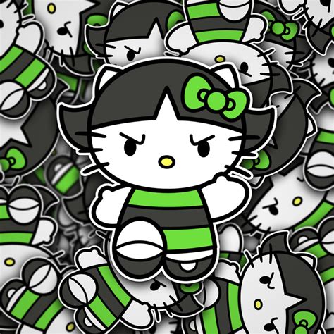 Powerpuff Girls Laptop Sticker Buttercup Sticker Kitty Powerpuff Girl