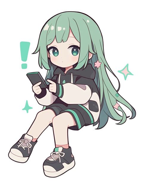 スマホを見るふんわりチェックガール｜イラスト・フリー素材なら「シンテリ」