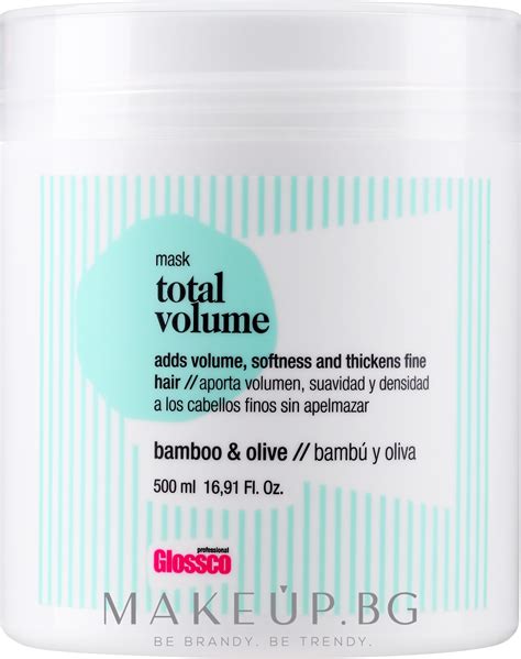 Glossco Treatment Total Volume Mask Маска за коса за обем Makeup Bg