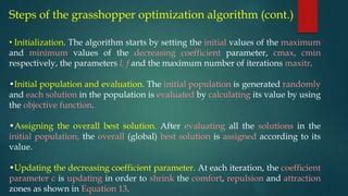Grasshopper optimization algorithm | PPTX
