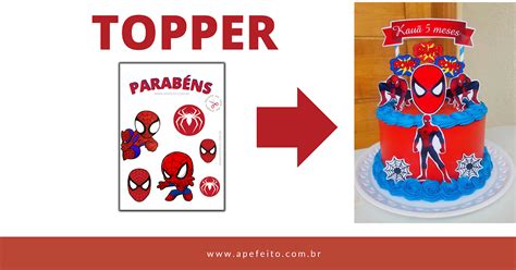 TOPPER DE BOLO HOMEM ARANHA