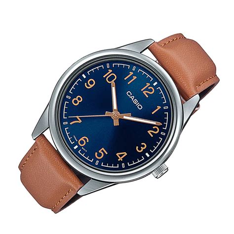 Casio Mtp V005l 2b4 Brown Leather Strap Watch For Men