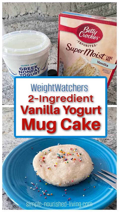 Microwave Vanilla Yogurt Mug Cake Simple Nourished Living