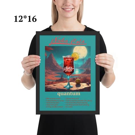 Nuka Cola Quantum Cocktail Poster Fallout Art Print Wall Decor For Game