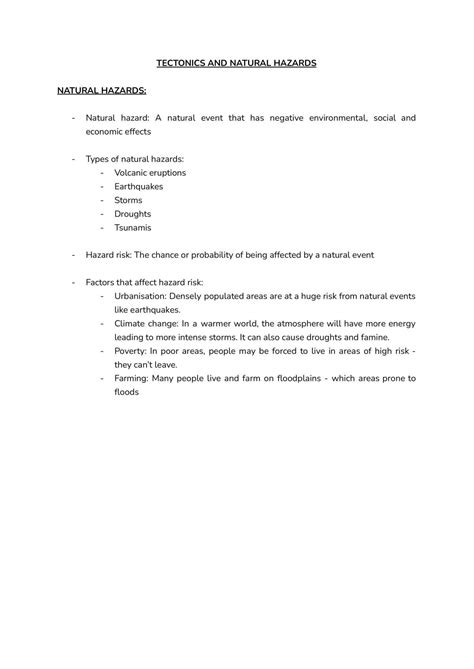 Geography Gcse Aqa Paper 1 Revision Notes Geography Gcse Aqa Thinkswap