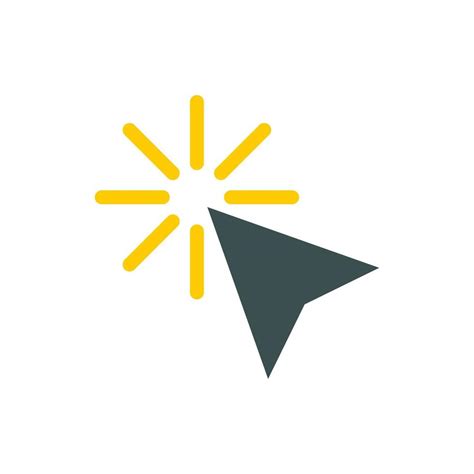 Cursor Of Mouse Arrow Clicks Icon Flat Style Vector Art At Vecteezy