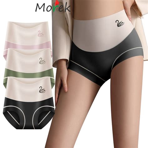 ใหม ่ มาถึงไม ่ มีรอยต ่ อกางเกงผู ้ หญิงเอวสูงผ ้ าไหมน ้ ําแข ็ งกางเกงชุดชั ้ นใน Plus ขนาด