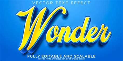 Free Vector Yellow Blue Text Effect Editable Brand And Corporate Text