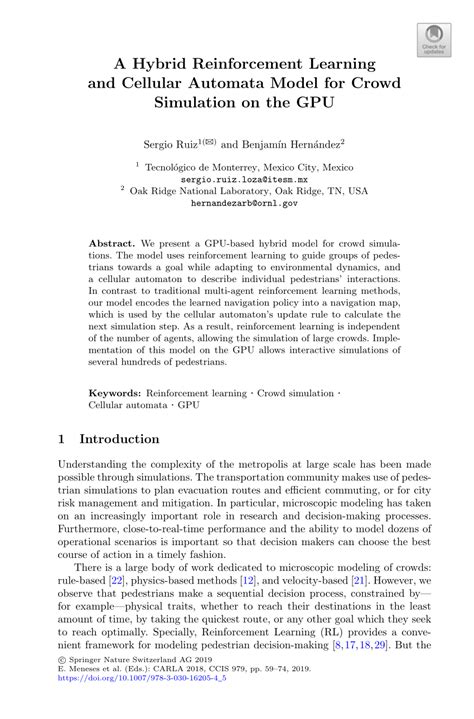 Pdf A Hybrid Reinforcement Learning And Cellular Automata Model For
