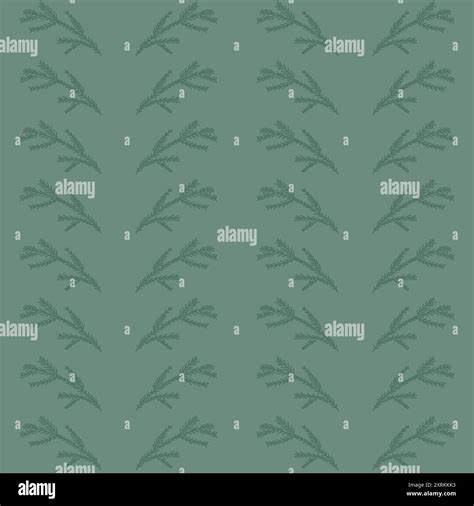 Vector Christmas Tree Branches Seamless Pattern Pine Branches Repeat
