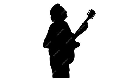 Premium Vector Silhouette Of A Man Playing Guitar