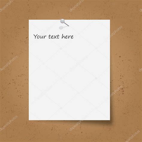 Noted Paper With Pin Stock Vector By ©4zeva 64068495