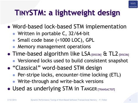 Ppt Dynamic Performance Tuning Of Word Based Software Transactional Memory Powerpoint