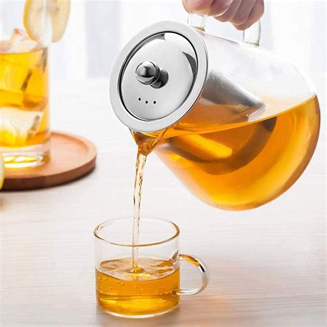 Tetera Borosilicato Con Base E Infusor De Acero Inoxidable Muy