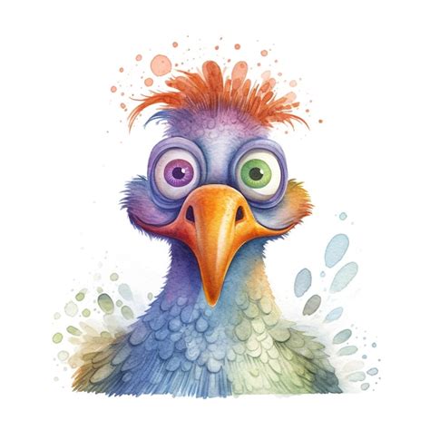 Premium Photo A Colorful Bird With A Rainbow Colored Beak And A