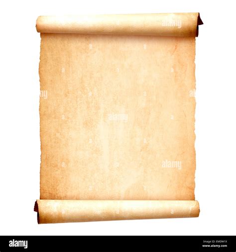 Old Vintage Scroll Isolated On White Background Stock Photo Alamy