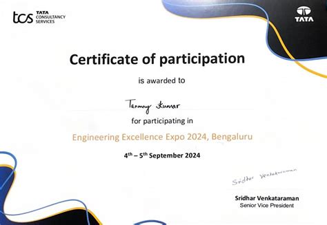 engineeringexcellenceexpo expo techinnovation innovation tcs tanmay kumar