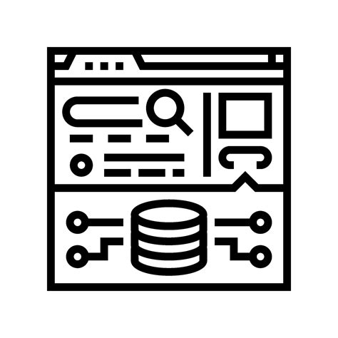 Knowledge Graph Seo Line Icon Vector Illustration Vector Art