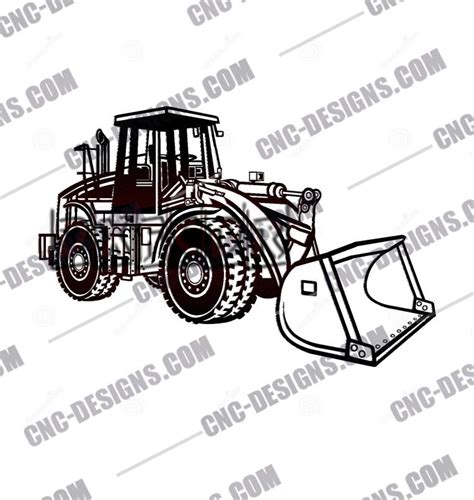 Front Wheel Loader Bulldozer Dxf Files Download Now