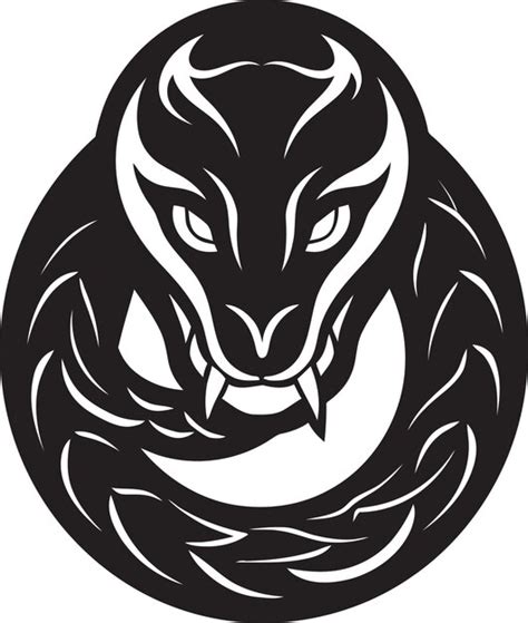 Noir Black Mamba Abstract Vector Design Premium Ai Generated Vector