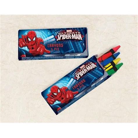 Amscan 393893 Crayons Spider Man Pack Of 48