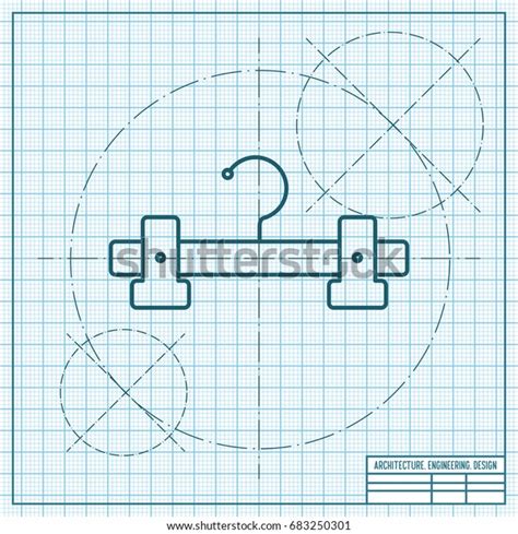 Vector Blueprint Tailor Hanger Icon On Stock Vector Royalty Free