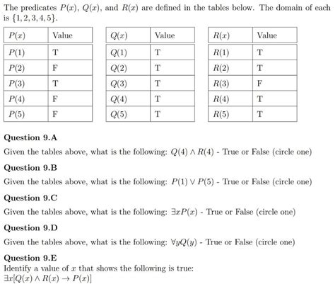 Solved The Predicates Pxqx And Rx Are Defined In The
