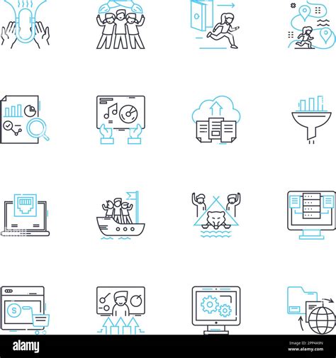 Communicating Linear Icons Set Dialogue Connection Expression Transmission Disclosure