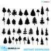Tree Bundle Svg Tree Silhouette Svg Pine Tree Svg Tree Clipart Instant Download