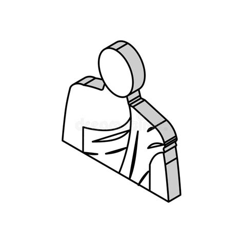 Buddhist Monk Buddhism Isometric Icon Vector Illustration Stock Vector