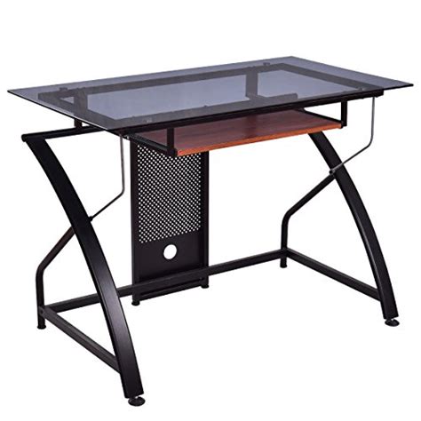 Glass Top Computer Desk Pc Laptop Table Workstation Nepal Ubuy
