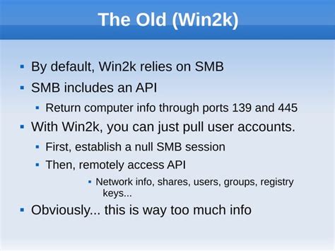 Enumerating Windows Users PPT