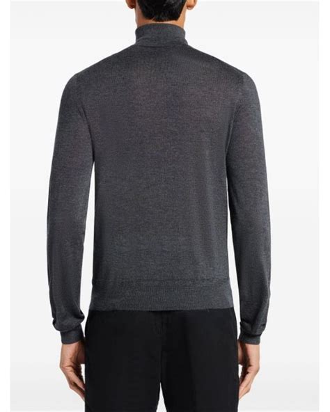 Tom Ford High Neck Fine Knit Jumper In Gray For Men Lyst
