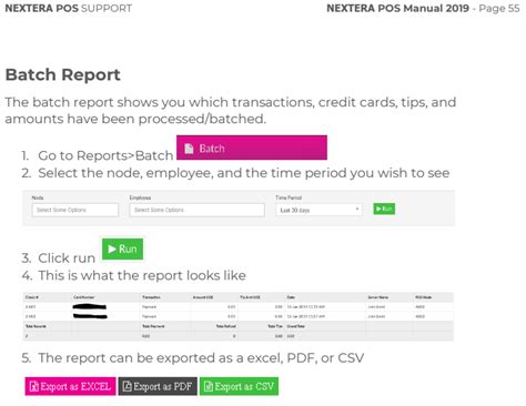 Submitting Batch Batch Report Nextera Cloud Pos